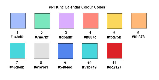 PPFKinc-calendar-colour-codes - Pawsitively Pets Kids Camp